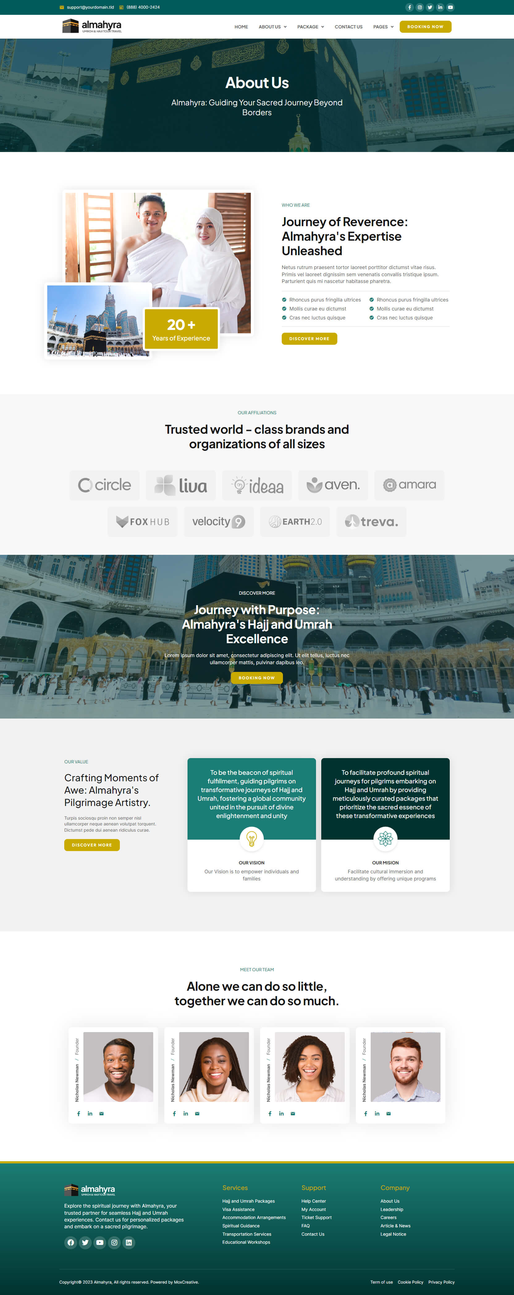 Almahyra - Umrah & Hajj Tour Travel Elementor Pro Template Kit by moxcreative
